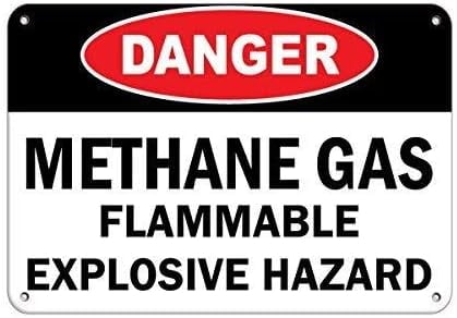 Warning Sign Danger Methane Gas Flammable Hazard Hazard Sign Flammable ...