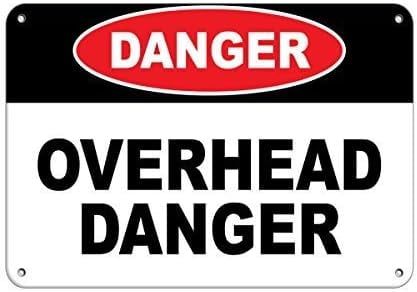 Warning Sign Danger Overhead Danger Hazard Sign Hazard Labels Road Sign ...