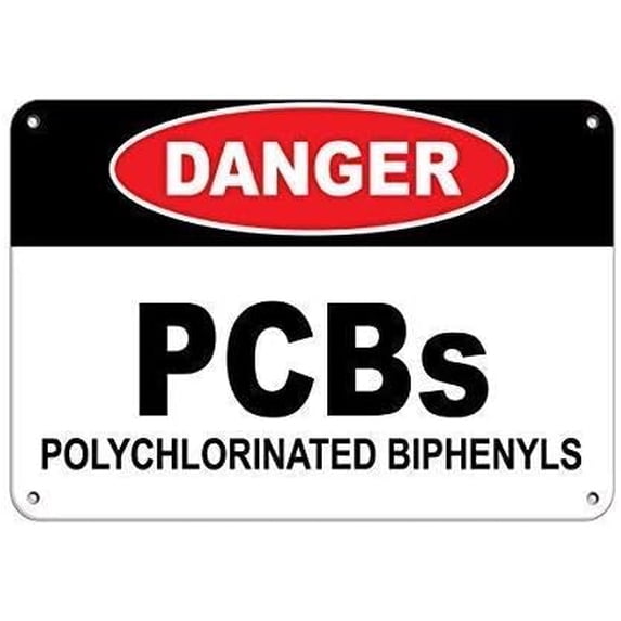 Warning Sign Danger Pcbs Polychlorinated Biphenyls Hazard Labels Sign ...