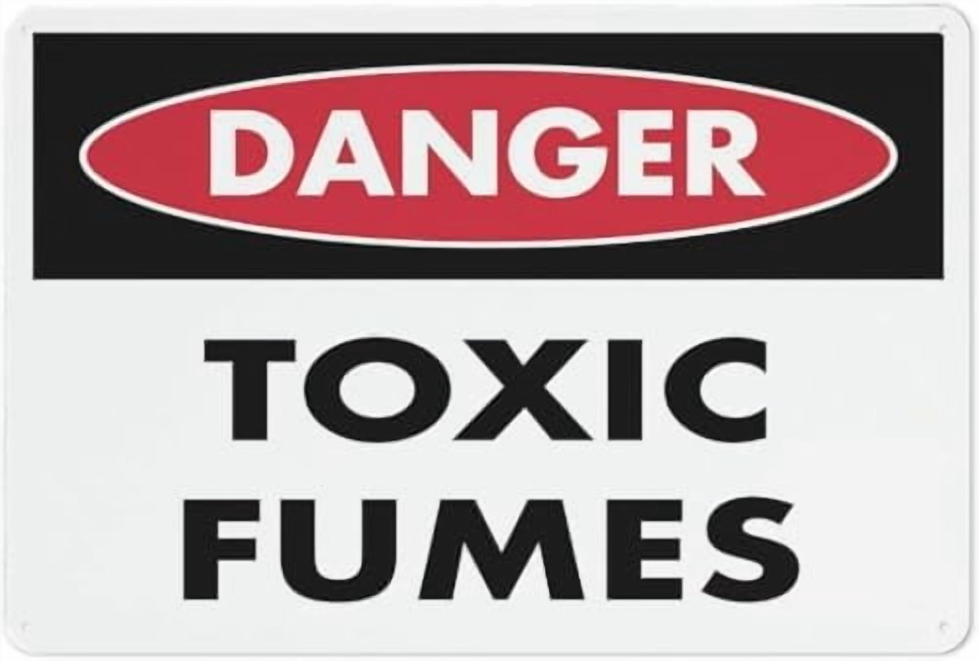 Warning Sign - Danger Poisonous Fumes, Aluminum Rust-Proof Safe Sign ...