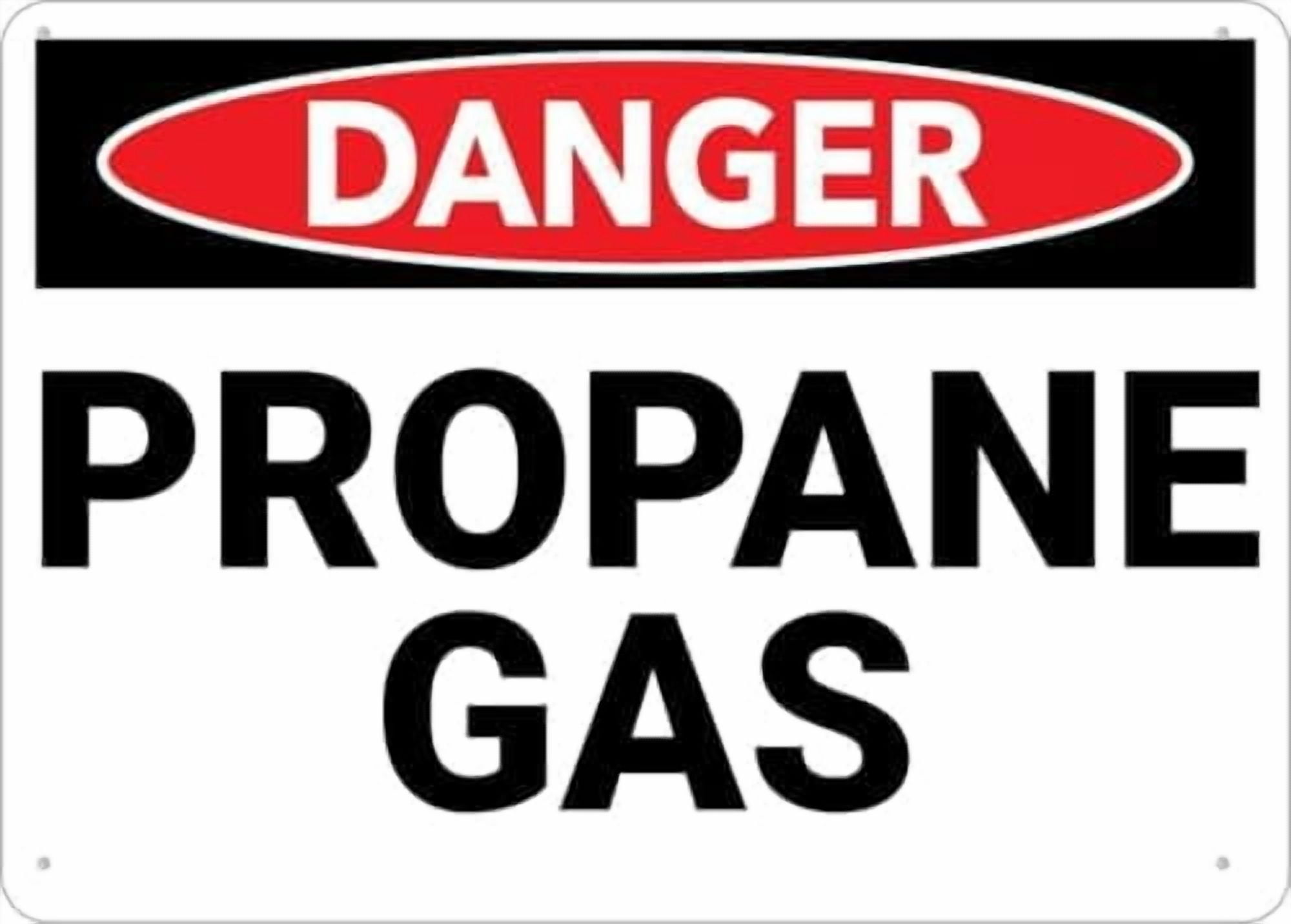 Warning Sign: Danger - Propane Gas, Sign for Home; Rust Free Aluminum ...