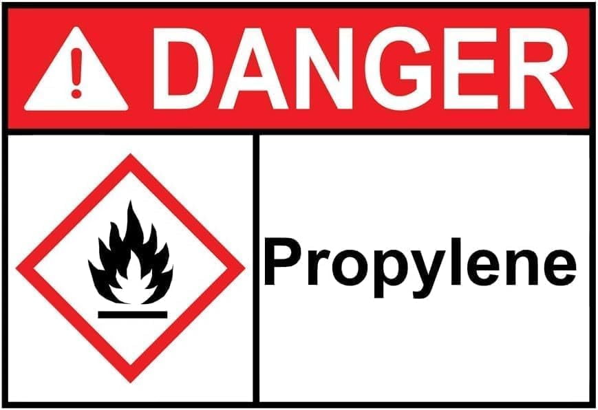 Warning Sign - Danger Propylene with Ghs Symbol, Substance Security ...