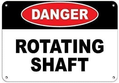Warning Sign - Danger Rotating Shaft, Caution Sign, Durable Metal ...