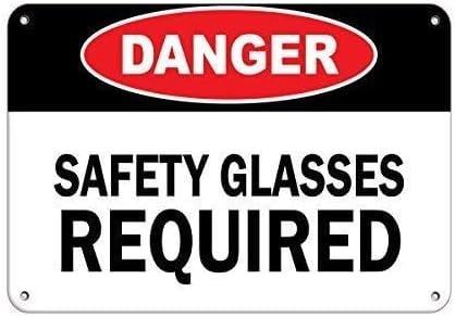 Warning Sign Danger Safety Glasses Required Hazard Sign Danger Signs ...