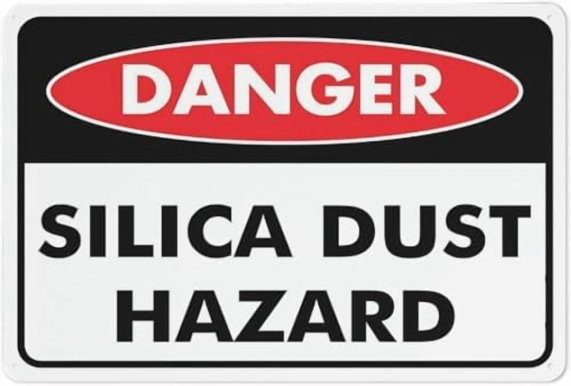 Warning Sign - Danger Silica Hazard, Premium Aluminum Yard Sign, Sun ...