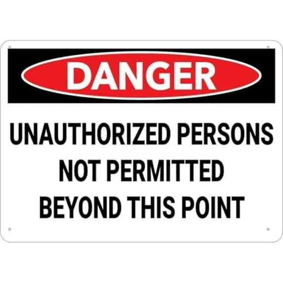 Warning Sign - Danger Unauthorized Not Permitted Beyond This Point ...