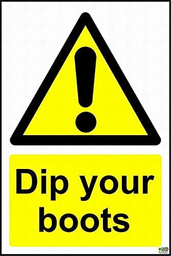 Warning Sign Dip Your Boots Sign Business Sign 12X8 Inches Metal Tin ...