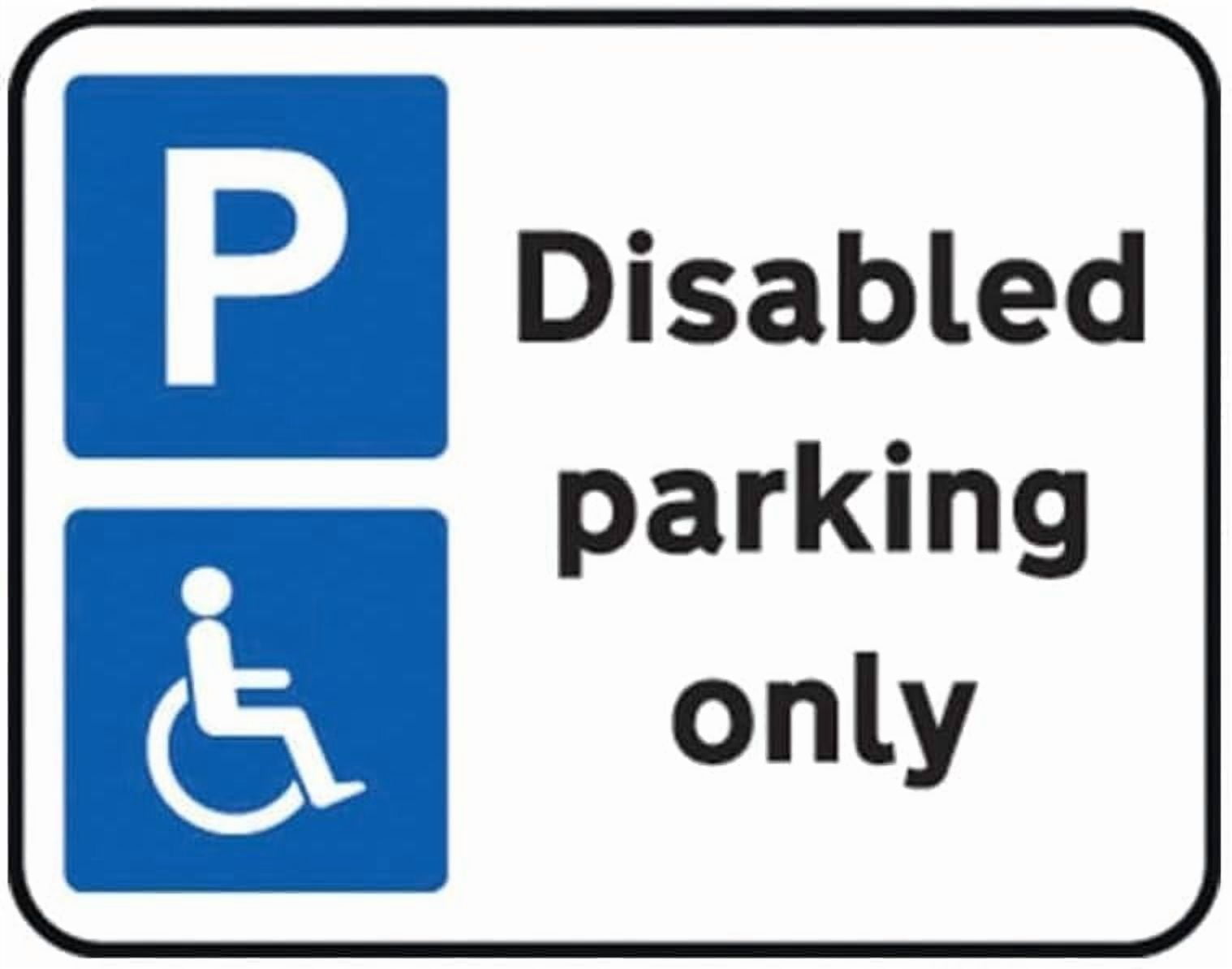 Warning Sign - Disabled Parking Only, Road Sign, Site Security Metal ...