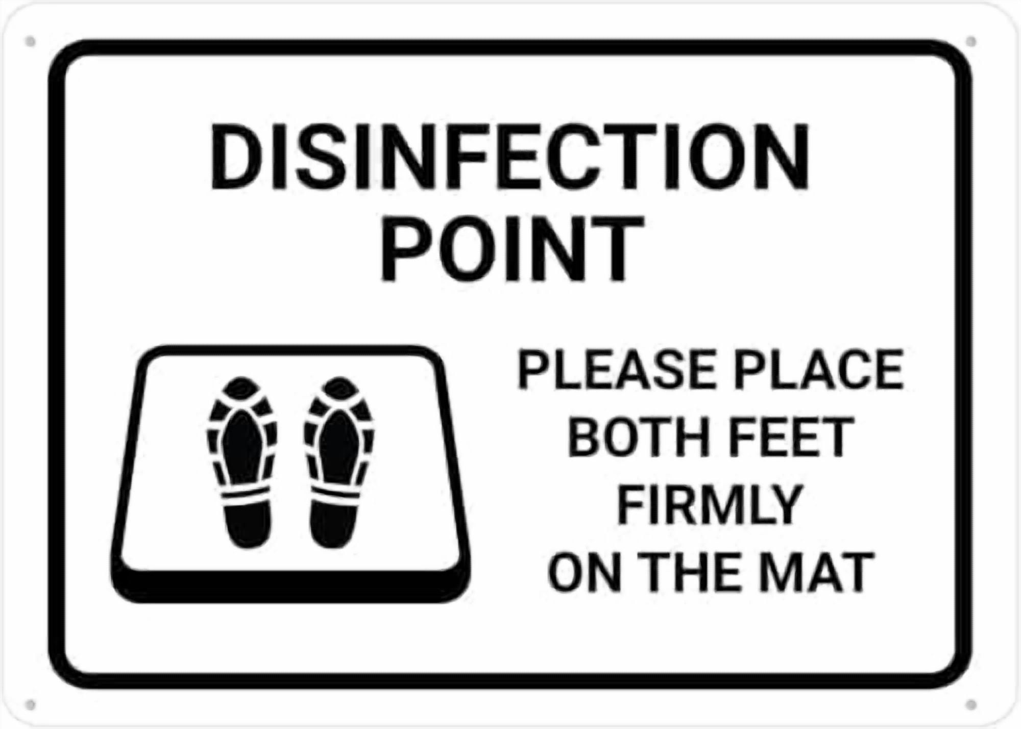 Warning Sign: Disinfection Point, identifies Disinfection Points 12x8 ...