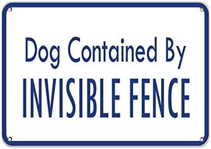 Warning Sign Dogs Contained by Invisible Fence Pet Animal Sign Business ...