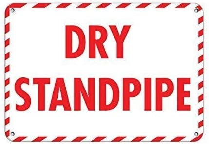 Warning Sign Dry Standpipe Hazard Sign Fire Sign Business Sign 12X8 ...