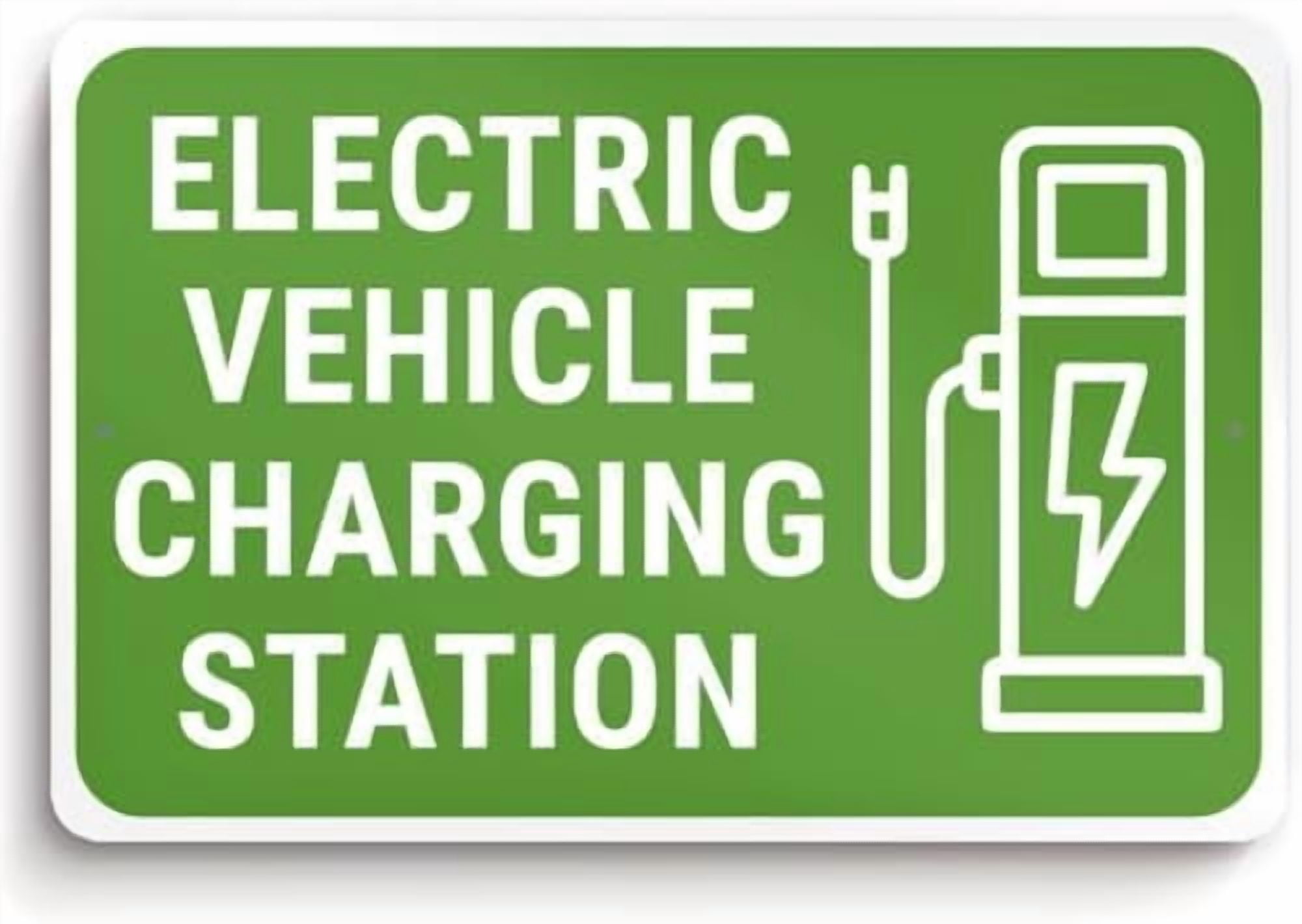 Warning Sign - Electric Car Charging Station, Caution Sign, Durable ...