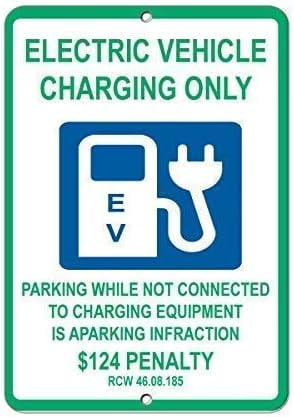 Warning Sign Electric Vehicle Charging Only Parking Sign Business Sign ...