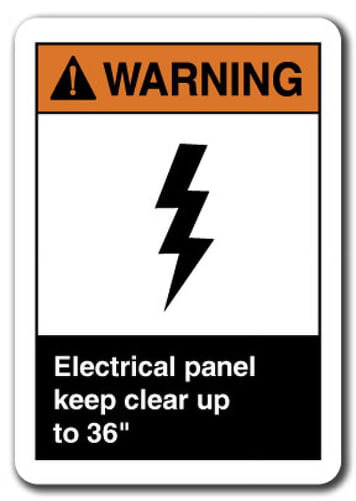 Warning Sign - Electrical Panel Keep Clear Up To 36" 7"x10" Plastic ...