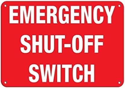 Warning Sign Emergency Shut-Off Switch Hazard Sign Hazard Labels Sign ...