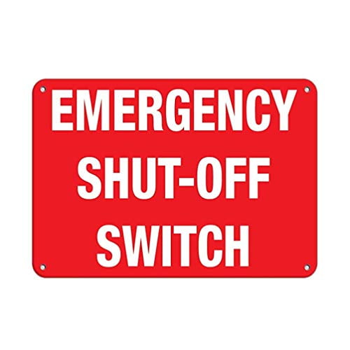 Warning Sign Emergency Shut-Off Switch Hazard Sign Hazard Labels Sign ...