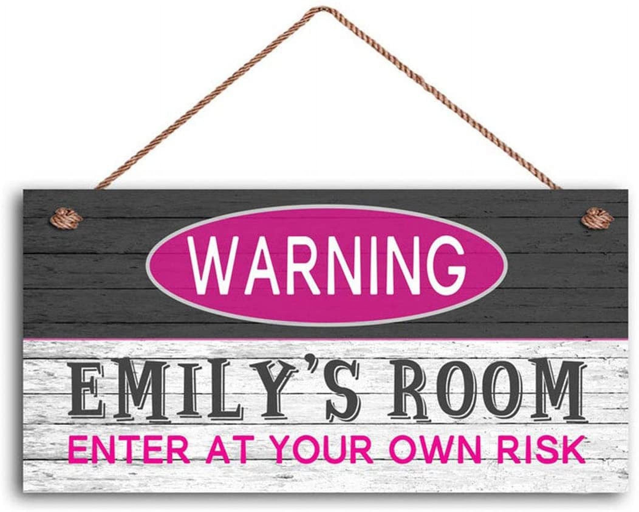 Warning Sign, Enter at Your Own Risk Personalized Sign, Kid's Name ...