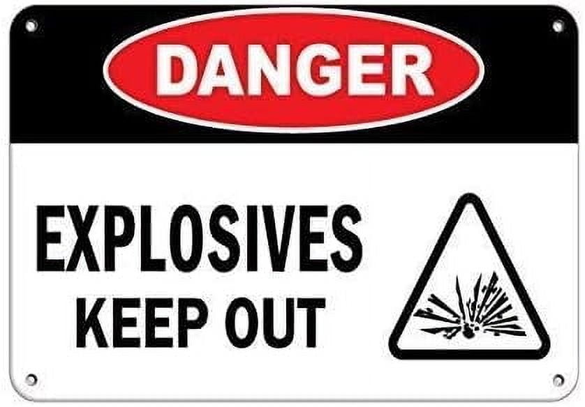 Warning Sign Explosives Keep Out Danger Hazard Sign Flammable Sign ...