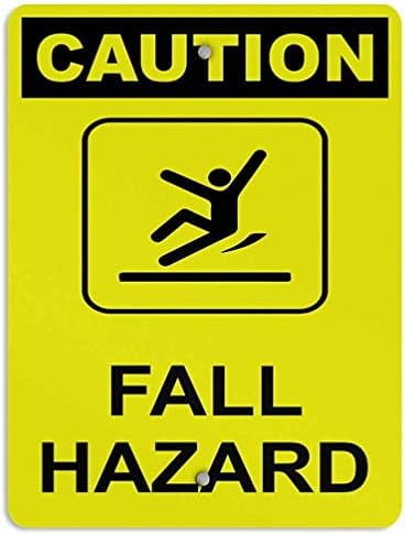 Warning Sign Fall Hazard Hazard Fall Hazard Sign Business Sign 12X8 ...