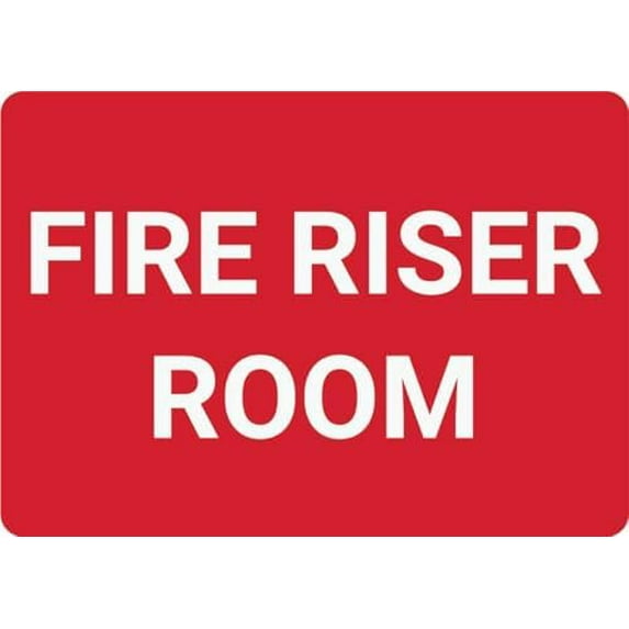 Warning Sign - Fire Riser Room Landscape, Metal Sign, Security Notice ...