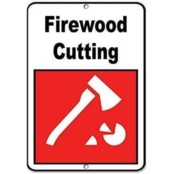 Warning Sign Firewood Cutting Activity Sign Campground Signs Parksign ...