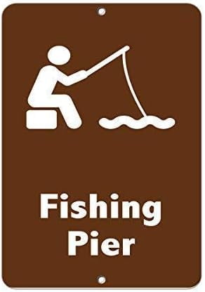 Warning Sign Fishing Pier Activity Sign Park Signs Fishing Sign ...