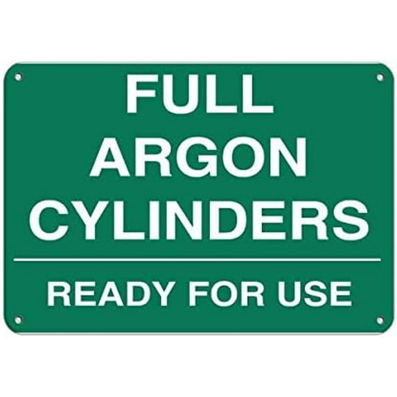 Warning Sign Full Argon Cylinders Ready for Use Hazard Sign Flammable ...