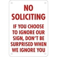 Warning Sign Funny No Soliciting Sign Aluminum Signs for Home House ...