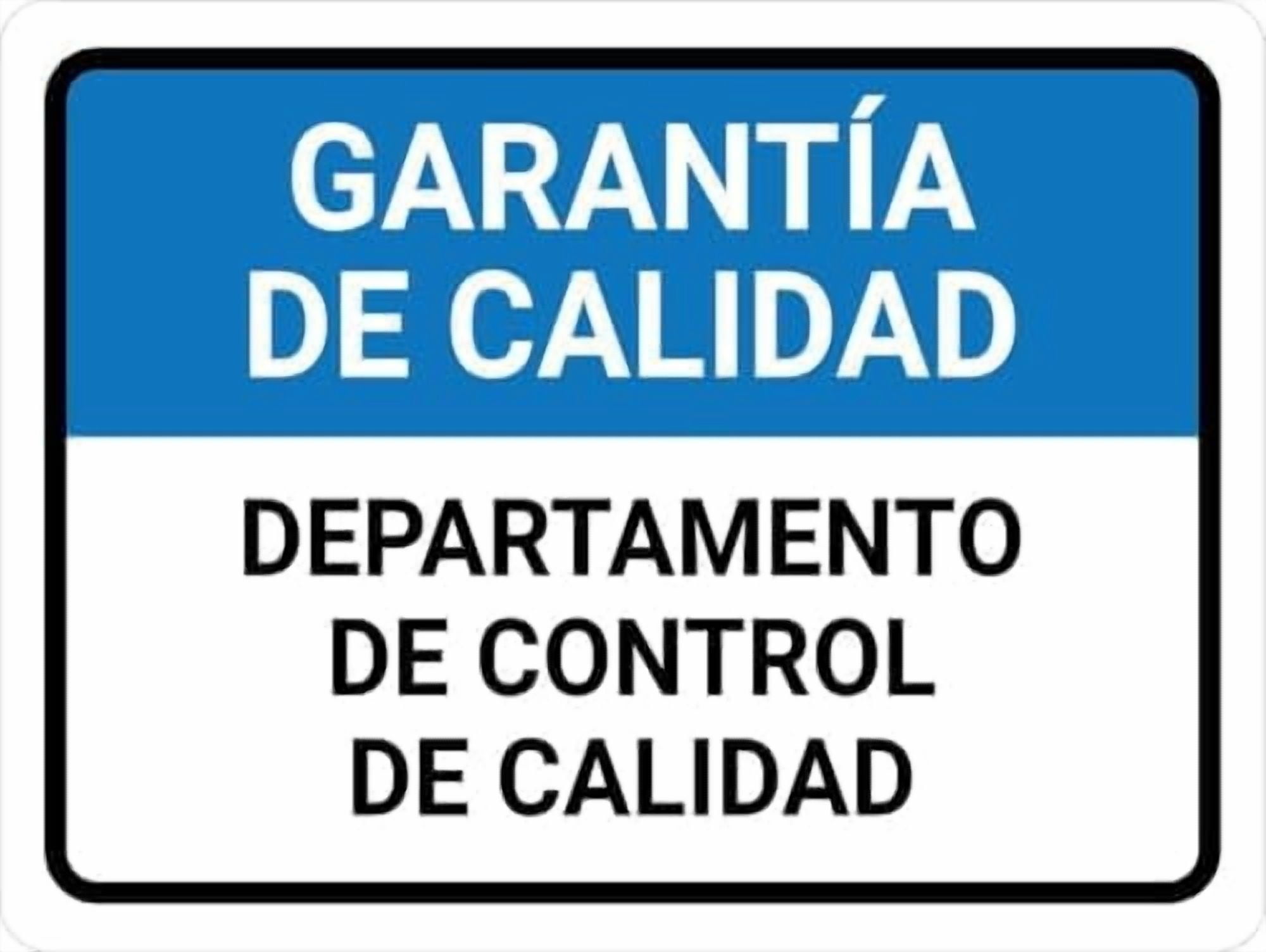 Warning Sign: Garantia de Calidad Departamento de Control de Calidad ...