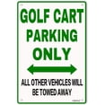 Warning Sign Golf Cart Parking Only Sign Metal Tin Sign Funny Parking ...