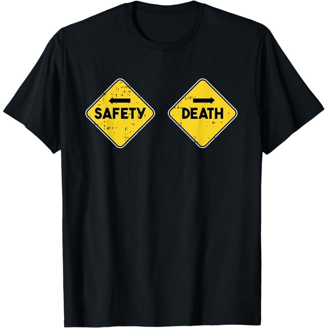 Warning Sign Halloween Costume Funny Safety Dead Humor T-Shirt ...