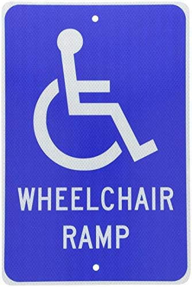 Warning Sign Handicap Parking Sign Wheelchair RAMP with Handicapped ...