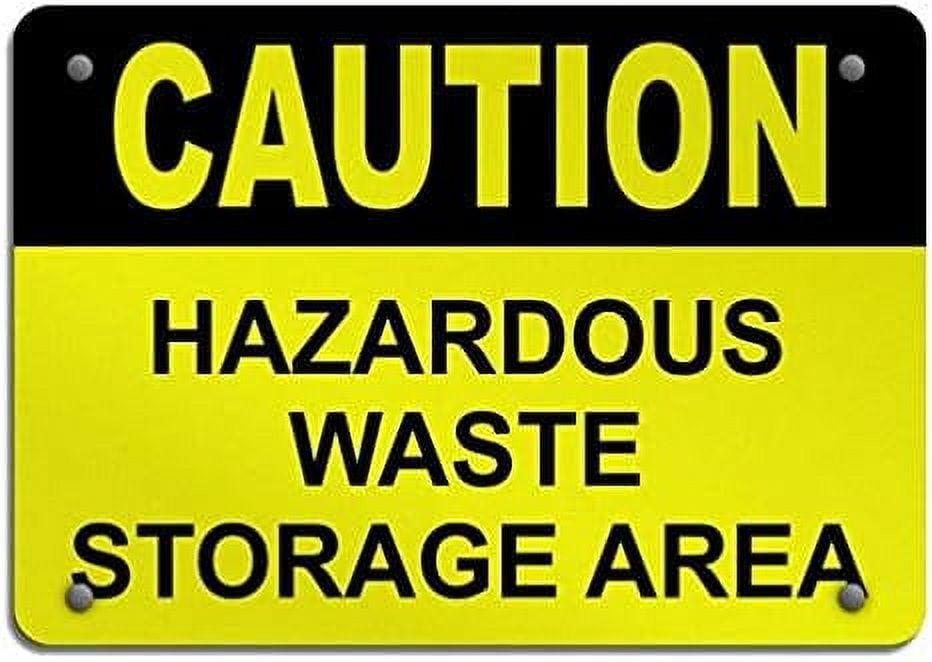 Warning Sign Hazardous Waste Storage Area Warehouse Sign Business Sign ...