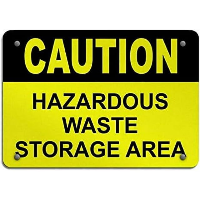 Warning Sign Hazardous Waste Storage Area Warehouse Sign Business Sign ...