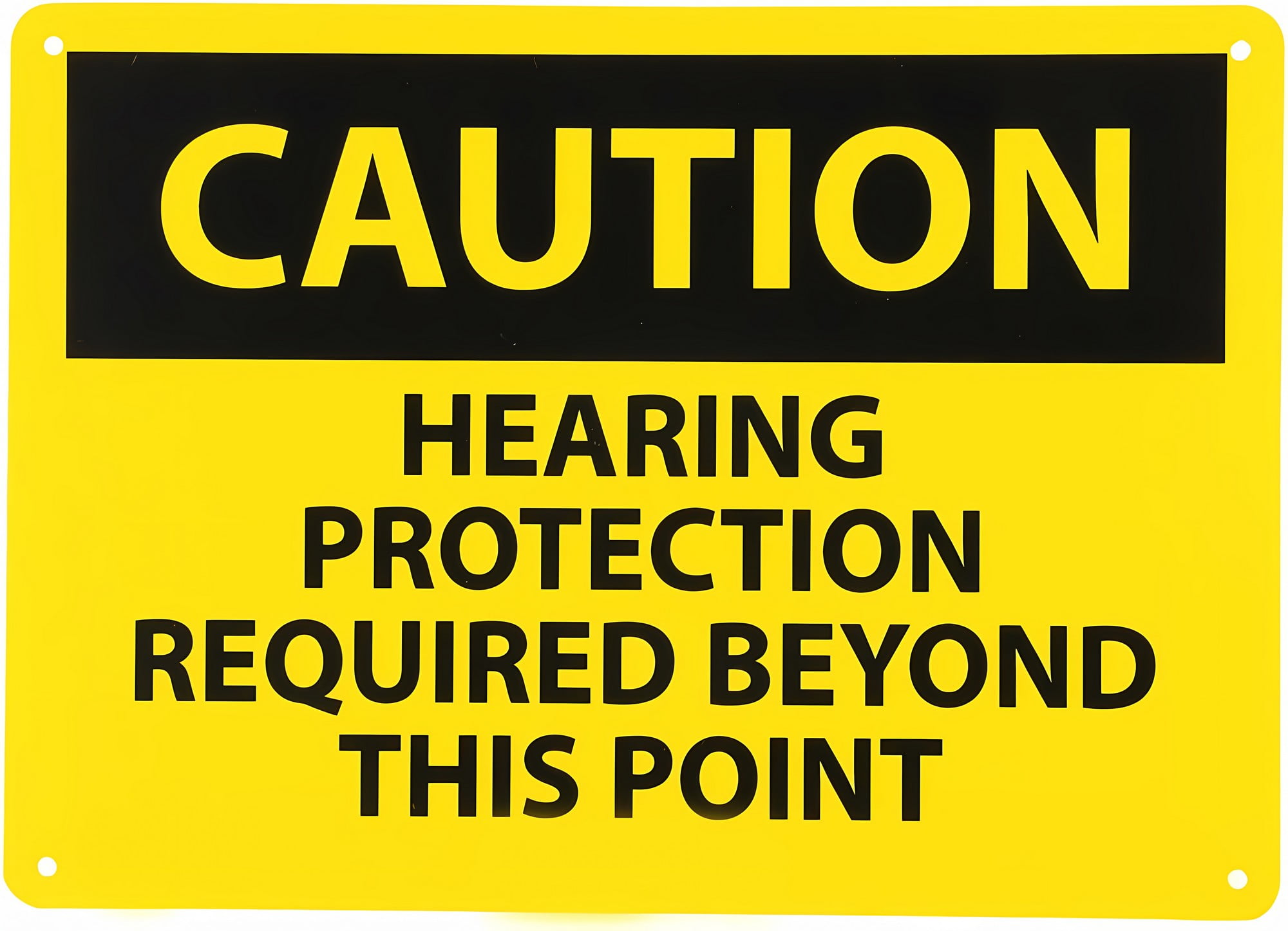 Warning Sign Hearing Protection Required Beyond This Point - 8"x12 ...