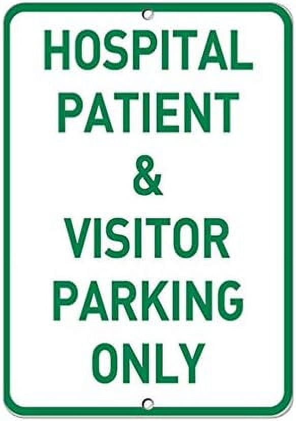 Warning Sign Hospital Patient & Visitor Parking Only Parking Sign Road ...