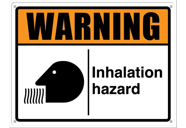 Warning Sign Inhalation Hazard Aluminum Tin Sign For Home Coffee Bar ...