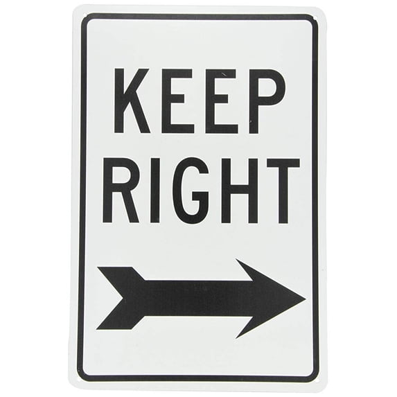 Warning Sign Keep Right Sign Traffic Sign Arrow Road Sign Business ...
