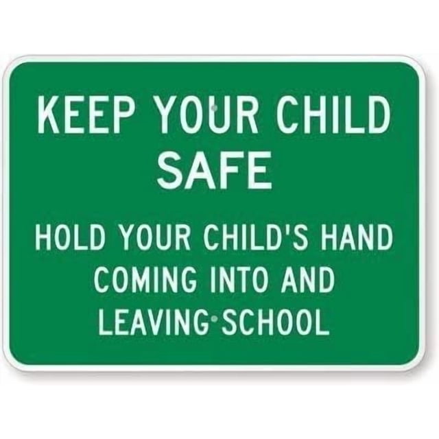 Warning Sign Keep Your Child Safe - Hold Your Child's Hand Sign ...
