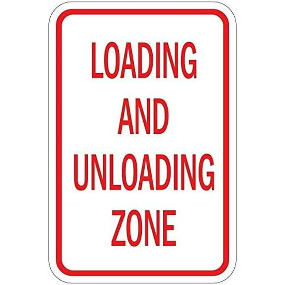 Warning Sign Loading and Unloading Zone Sign Business Sign 12X8 Inches ...