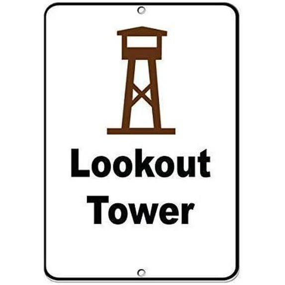 Warning Sign Lookout Tower Activity Sign Campground Signs Parksign Sign ...