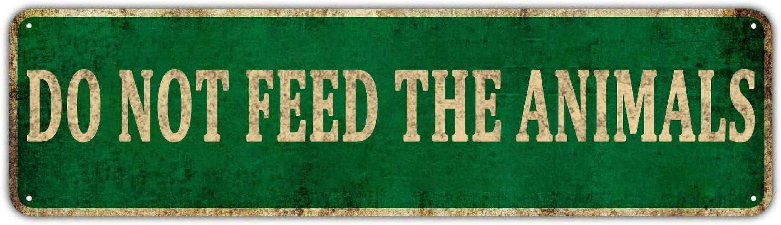 Warning Sign Metal Tin Signs 4" x 16" Do Not Feed The Animals Zoo ...
