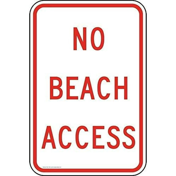 Warning Sign No Beach Access Sign Business Sign 12X8 Inches Metal Tin ...
