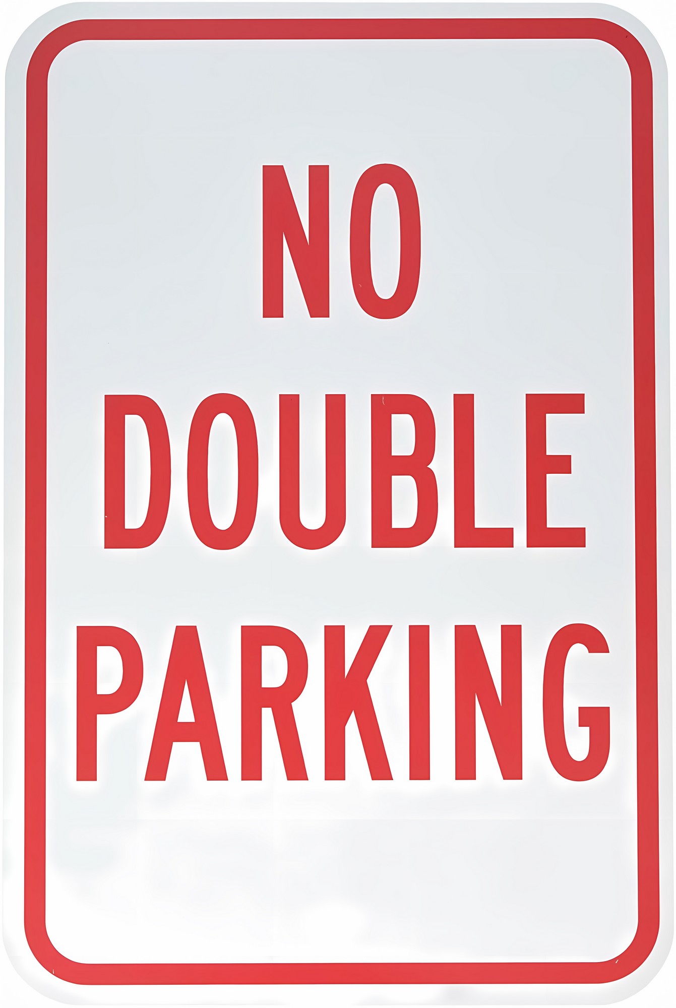Warning Sign No Double Parking - 8"x12" Rustproof Aluminum Sign ...