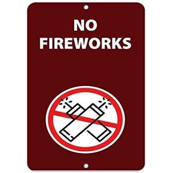 Warning Sign No Fireworks Activity Sign Park Signs Park Prohibition ...