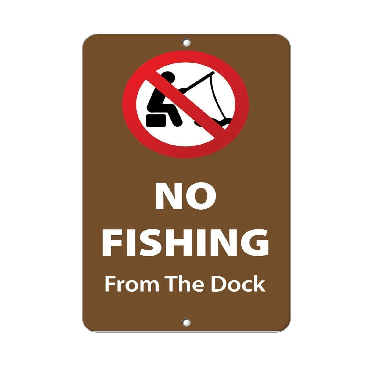 Warning Sign No Fishing from The Dock Activity Sign Park Signs Fishing ...