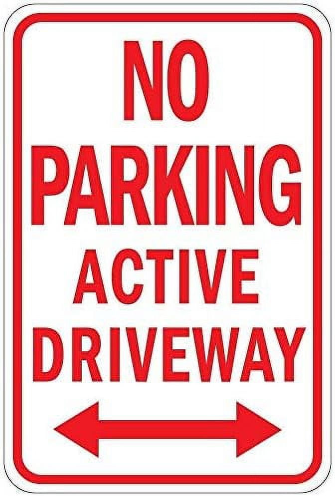 Warning Sign No Parking Active Driveway Sign Business Sign 12X8 Inches ...