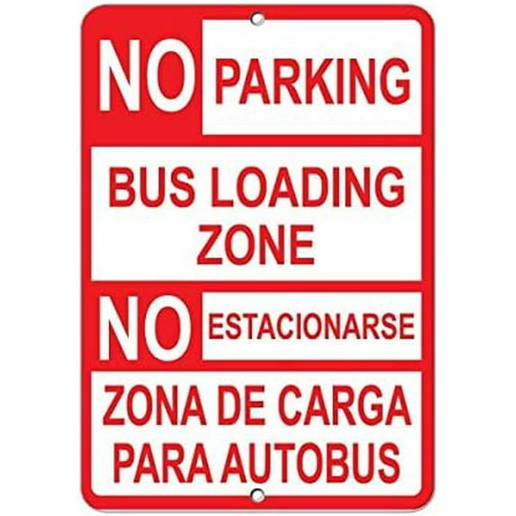 Warning Sign No Parking Bus Loading Zone Parking Sign Business Sign ...