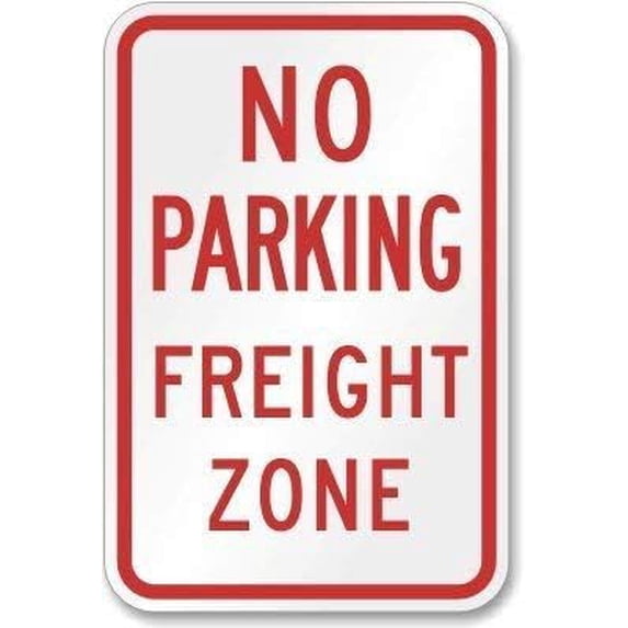 Warning Sign No Parking Freight Zone Sign Business Sign 12X8 Inches ...