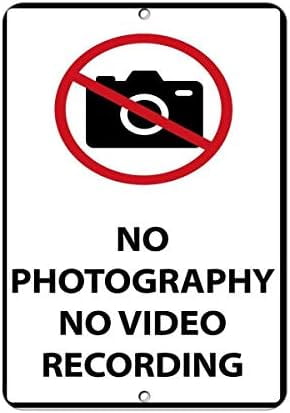 Warning Sign No Photography No Video Recording Security Sign Business ...